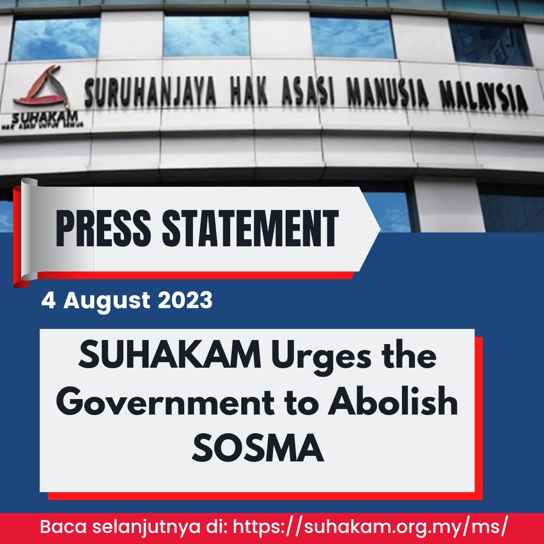Press Statement No. 28-2023_SUHAKAM Urges the Government to Abolish ...